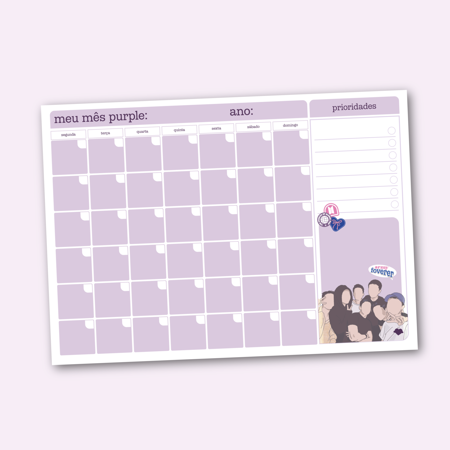 desk planner mensal – unnie shop
